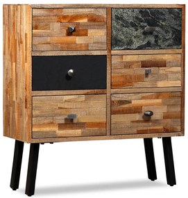 Boční skříňka s 6 zásuvkami recyklovaný teak 70 x 30 x 76 cm,  245405