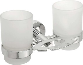 Sapho X-Round - Skleničky s dvojitým držákem, sklo/chrom XR900