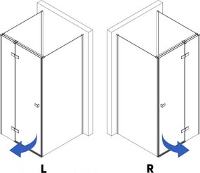 Rea Atlas, sprchový kout 120 (dveře) x 80 (stěna), pravá strana, 6mm čiré sklo, chromový profil, KPL-K4768