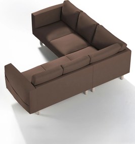 Potah na pohovku IKEA Norsborg rohová 4-místná barva hnědá látka pletený vzor