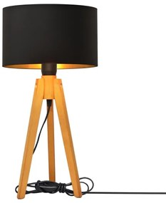 Stolní lampa ALBA 1xE27/15W/230V černá/zlatá/dub