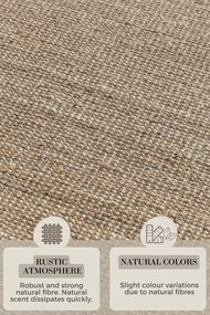Hanse Home, Kusový koberec Bouclé Jute 105975 Grey Brown, 60x90, hnědá, chodba / předsíň