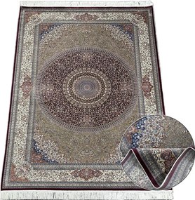 BE Koberec Anatolia Silk 32510 RED - červený obdélníkový Rozměr: 80x150 cm
