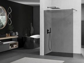 Mexen Kioto, sprchová zástěna Walk-In 70 x 200 cm, 8mm šedé sklo, grafitový profil, 800-070-101-66-40