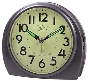 JVD Ručkový analogový netikající tichý budík JVD SRP3701.1 s luminiscenčním displejem