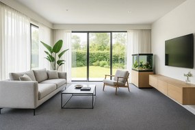 Timzo, Metrážový koberec Neapol 4726 - neúčtujeme odřezky z role, na míru, šíře 2m,3m,4m, šedá, filc, chodba / předsíň