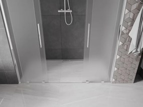 Mexen Velar Duo, posuvné sprchové dveře do otvoru 200 cm, 8mm sklo námraza, chromová, 871-200-000-32-01