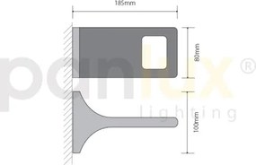 Venkovní nástěnné LED svítidlo OLBIA N šedá Panlux PN42300001