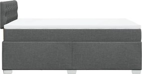 Box spring postel s matrací tmavě šedá 120x190 cm textil 3285835