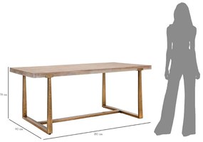 Designový jídelní stůl Nalanie 180 cm hnědý