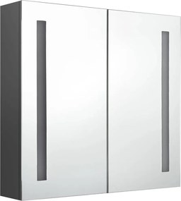 LED koupelnová skříňka se zrcadlem šedá 62 x 14 x 60 cm 326520