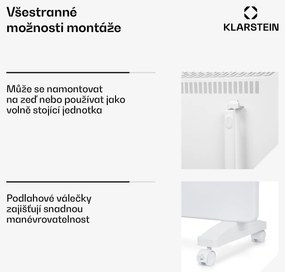 Klarstein Konvektor, Bansin Smart 2500, 2500 W, ovládání přes aplikaci
