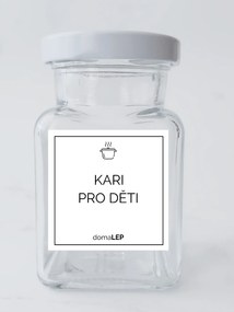 Samolepka na kořenky KARI PRO DĚTI bílá 5 × 5 cm základní písmo