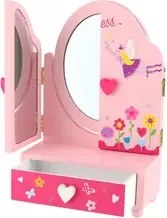 TEDDIES Šperkovnice Princess se zrcadlem 3-dílná / Šperkovnice / Dřevě