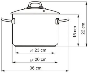 KOLIMAX PROFESSIONAL Hrnec se skleněnou poklicí, 26cm/6.5l
