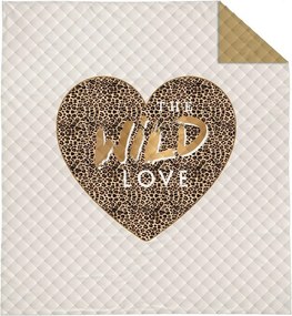 Detexpol Dekorační přehoz na postel 220x240 Wild love heart beige K 109 Holland 14