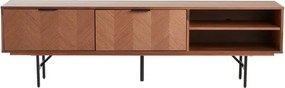 TV stolek v dekoru ořechu v tmavě přírodní barvě 180x51x40 cm Duvberg – Jotex