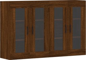 Nástěnné skříňky 2 ks hnědý dub kompozitní dřevo 3197912