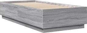 Rám postele šedý sonoma 90 x 200 cm kompozitní dřevo 3209728
