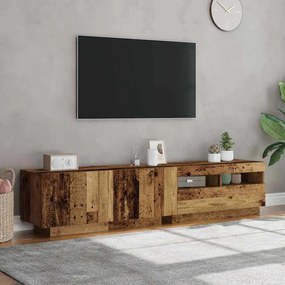 TV stolek s LED old wood 180x35x40 cm kompozitní dřevo 3329163