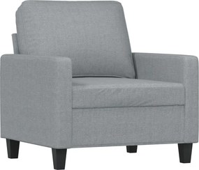 4dílná sedací souprava s poduškami světle šedá textil 3201436