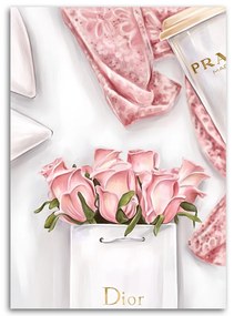Gario Obraz na plátně Růže v tašce Dior Rozměry: 40 x 60 cm