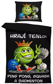 Povlečení Tenis je král (Rozměr : 1x140/200 + 1x90/70)