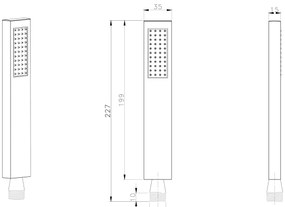 Sapho Sapho, Ruční sprcha, 200mm, zlato matné, DO319