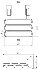 Ridder sedačka do sprchy 36 x 25 cm sklopná nosnost 130 kg bílá A140101 Koupelny Bernold