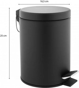 Odpadkový koš do koupelny BALI 3l - černý