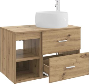 Sada koupelnového nábytku 2 ks Dub artisan Kompozitní dřevo 3403927