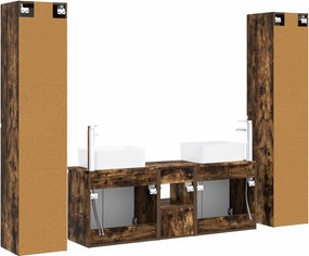 Sada koupelnového nábytku 5 ks Kouřový dub 33 x 34,5 x 160 cm 3406038