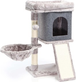 Škrabadlo pro kočky fudajo – 71,5 cm, šedá (64235)