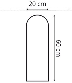 Čalouněný panel - Oblouk - 20x60cm Barva: Černá