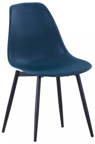 Jídelní židle 2 ks plast / kov Dekorhome Černá