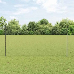 Hexagonální plot s podpěrou 100 x 1,6 m Ocel potažená PVC Šedá 3336943