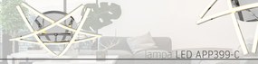 Toolight - Moderní stropní LED svítilna APP399-C, chrom, OSW-06915