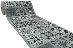 Protiskluzový běhoun Patchwork - šedý