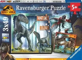 RAVENSBURGER Puzzle Jurský svět: Nadvláda / 3x49 dílků / od 5 let