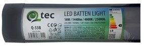 LED Podlinkové svítidlo QTEC LED/18W/230V 60 cm černá
