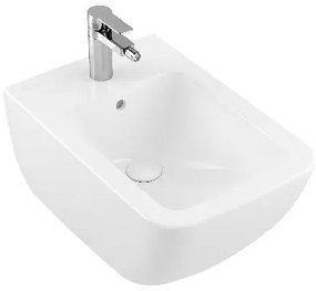 Villeroy & Boch Venticello - Závěsný bidet, s 1 otvorem pro baterii, CeramicPlus, Stone White 441100RW