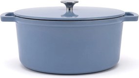Elmich Smaltovaný litinový hrnec Ember 24 cm - modrá