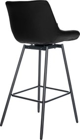 Sada 4 barových židlí Weston Schwenkbar umělá kůže – černá