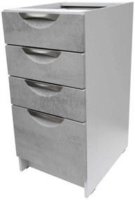 Bawor Kuchyňská skříňka spodní se šuplíky barva beton korpus šedý 40 cm