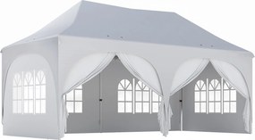 3 x 6 m pop-up pavilon s bočními stěnami, 6 pytlů s pískem, výškově nastavitelná střecha, stan pro zahradní párty s přepravní taškou