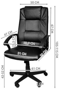Malatec Kancelářská židle eko kůže černá Malatec 8982