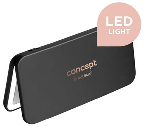 Concept KZ2020 - LED Kosmetické zrcátko PERFECT SKIN LED/1,5W/5V 300 mAh černá