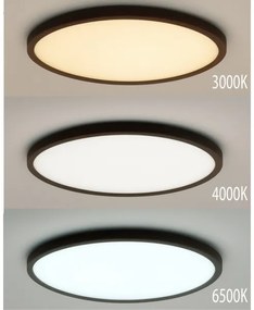 LED Stropní svítidlo LED/40W/230V 3000/4000/6500K pr. 50 cm hnědá