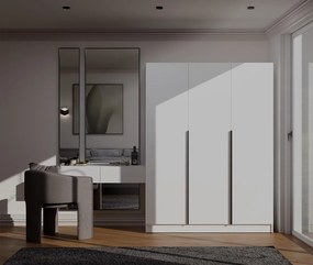 Šatní skříň Senso 3D 150 cm bílá/černá