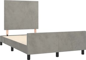 Rám postele bez matrace světle šedá 120 x 200 cm samet 3125623